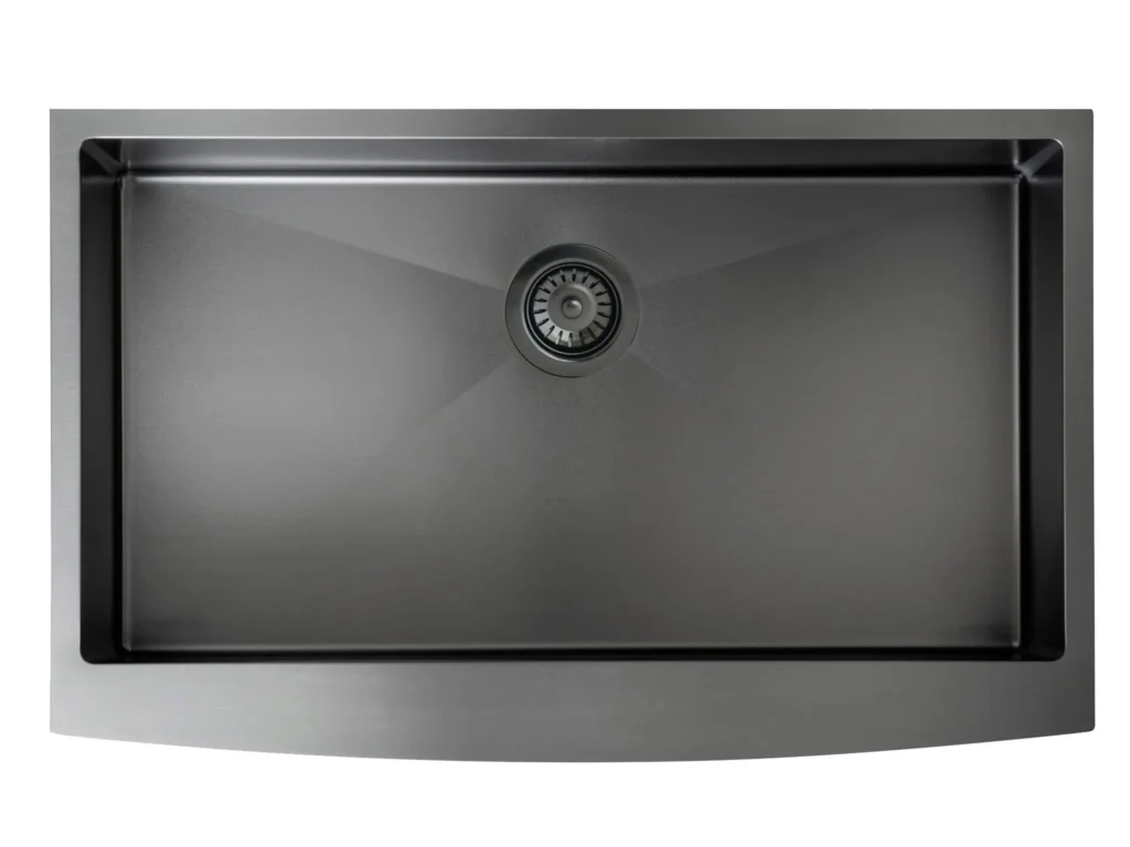 Cuba 790x420x215 FM840BLACK ALL BLACK Farm Semi-Encaixe SINK - Hidronox
