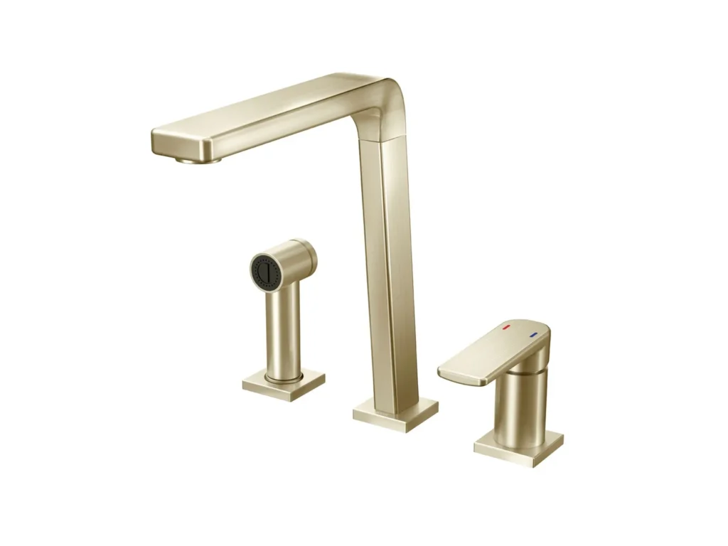 Monocomando Para Cozinha Com Ducha Bistrô Níquel Escovado Docol - Hidronox