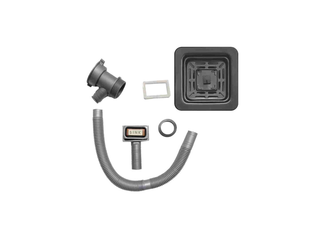 Valvula Luxo 4 .1/2" QUADRADA com Escape Square SINK BLACK - Hidronox