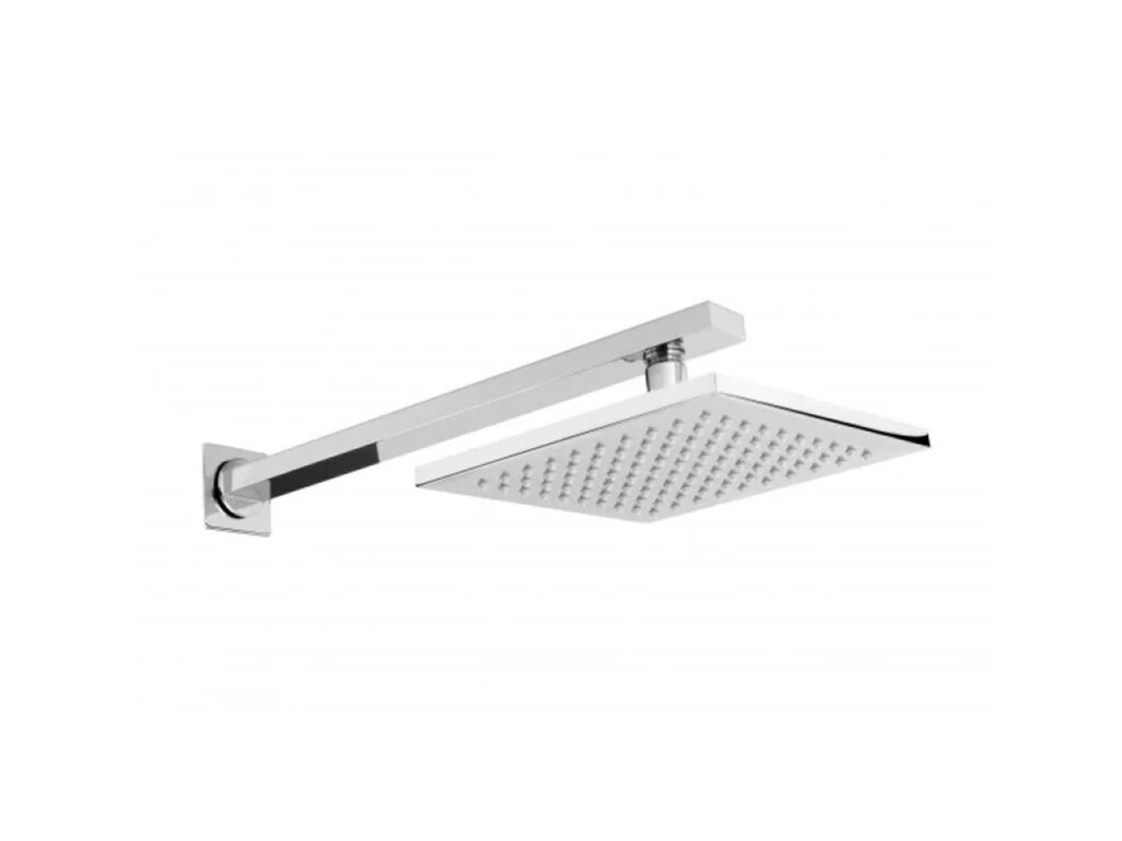 Ducha Chuveiro Inox Slim 200x200mm com braço 360mm Flvx Hidro - Hidronox